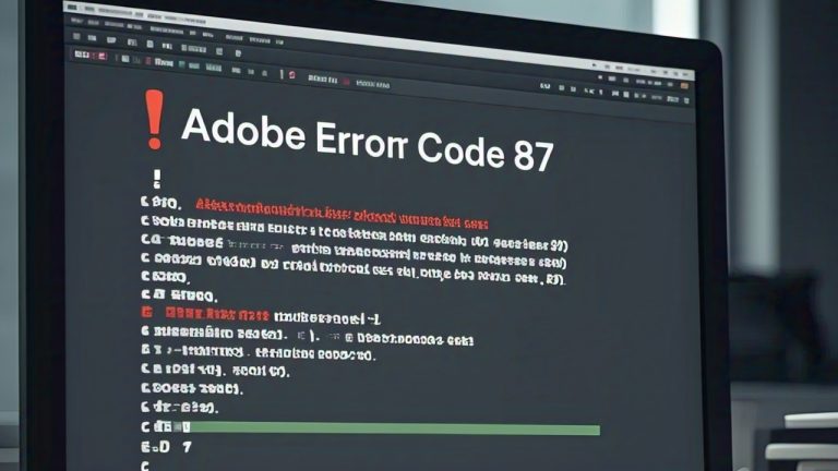 How to Fix Adobe Error Code 87: Troubleshooting Easy Guide
